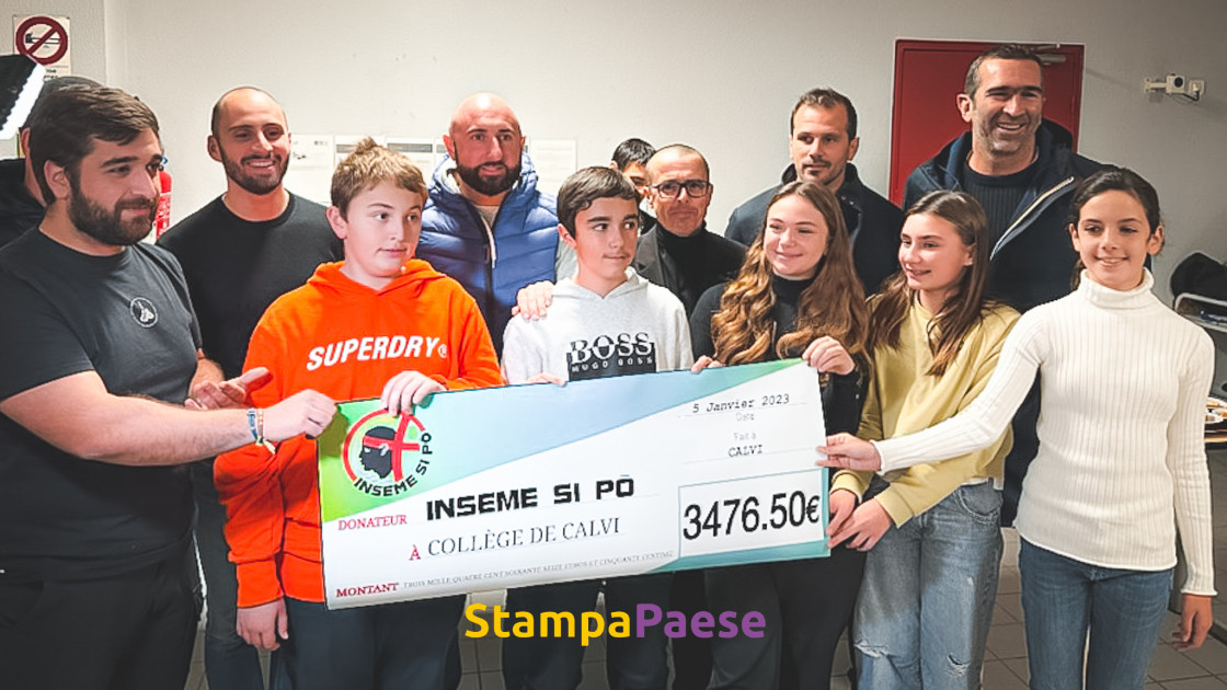 Un chèque de 3476,50€ pour le collège de Calvi | Stampa Paese